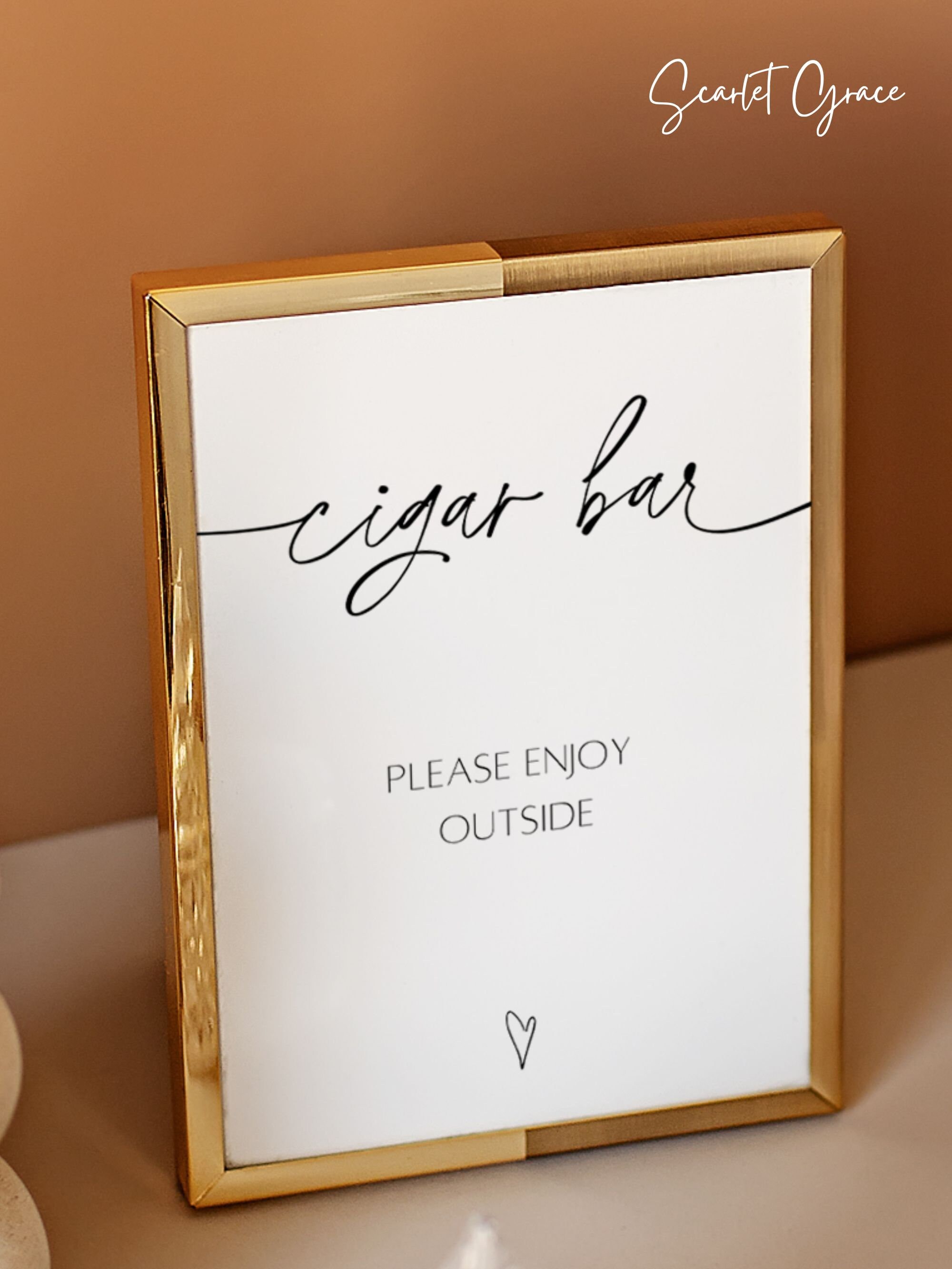 Cigar Bar Sign Template Wedding Favors Cigar Sign Editable Cigar Bar ...