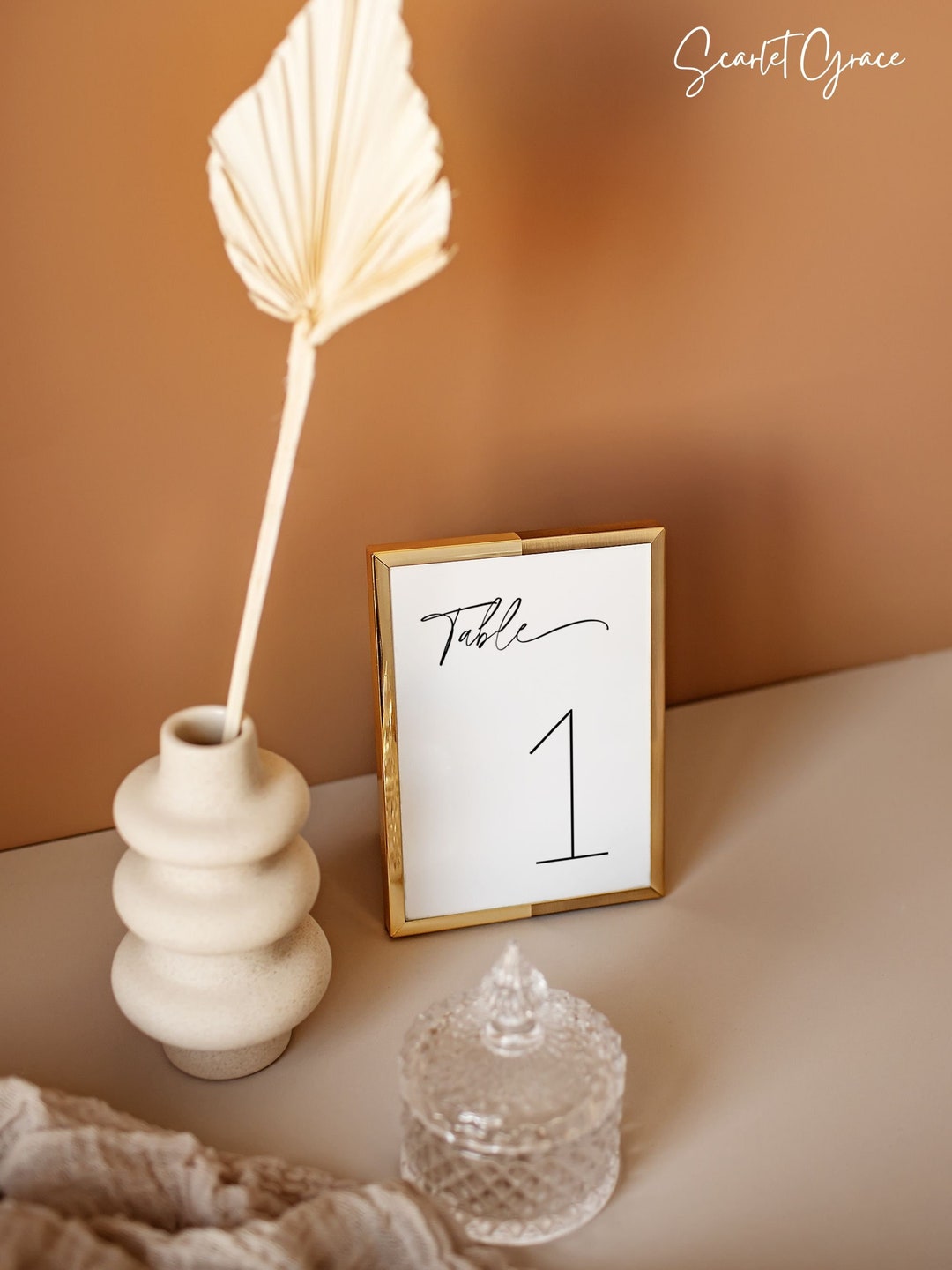 Minimalist Wedding Table Number Template Modern Table Numbers Simple ...
