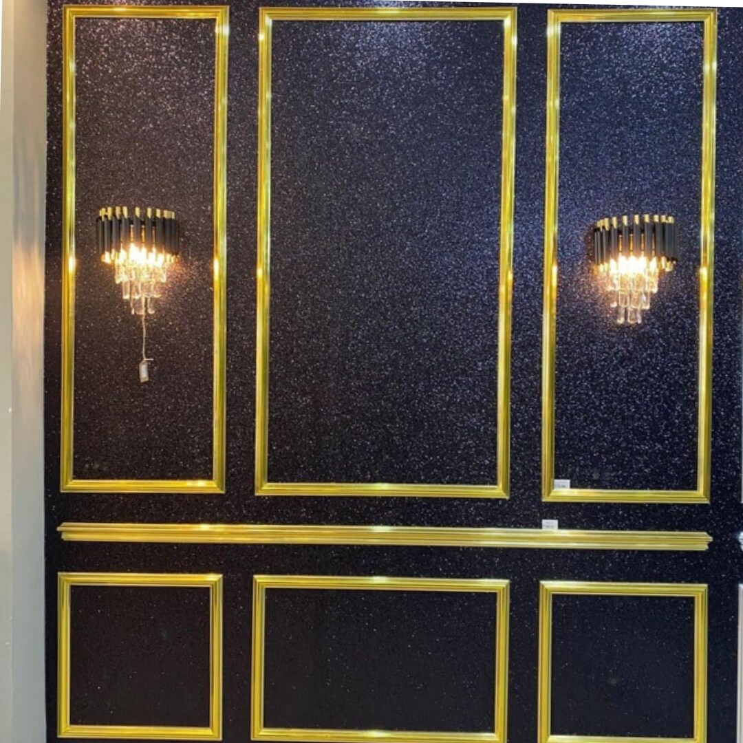 Shiny Gold Wall Molding Gold-coated Wall Molding, Painted Wall Molding ...