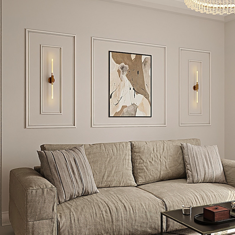 Ready to Install Wall Moulding Kit, Ready to Go Wall Paneling Kit Wall ...