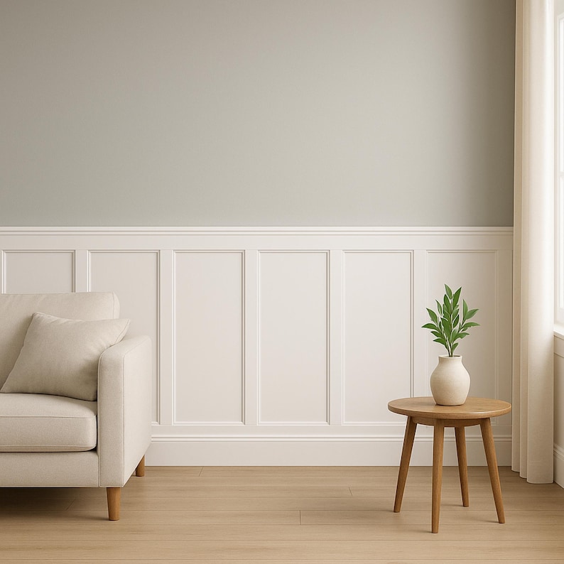 Shaker Wall Paneling Kit: Ready Assemble Wainscoting, Primed Molding - Etsy
