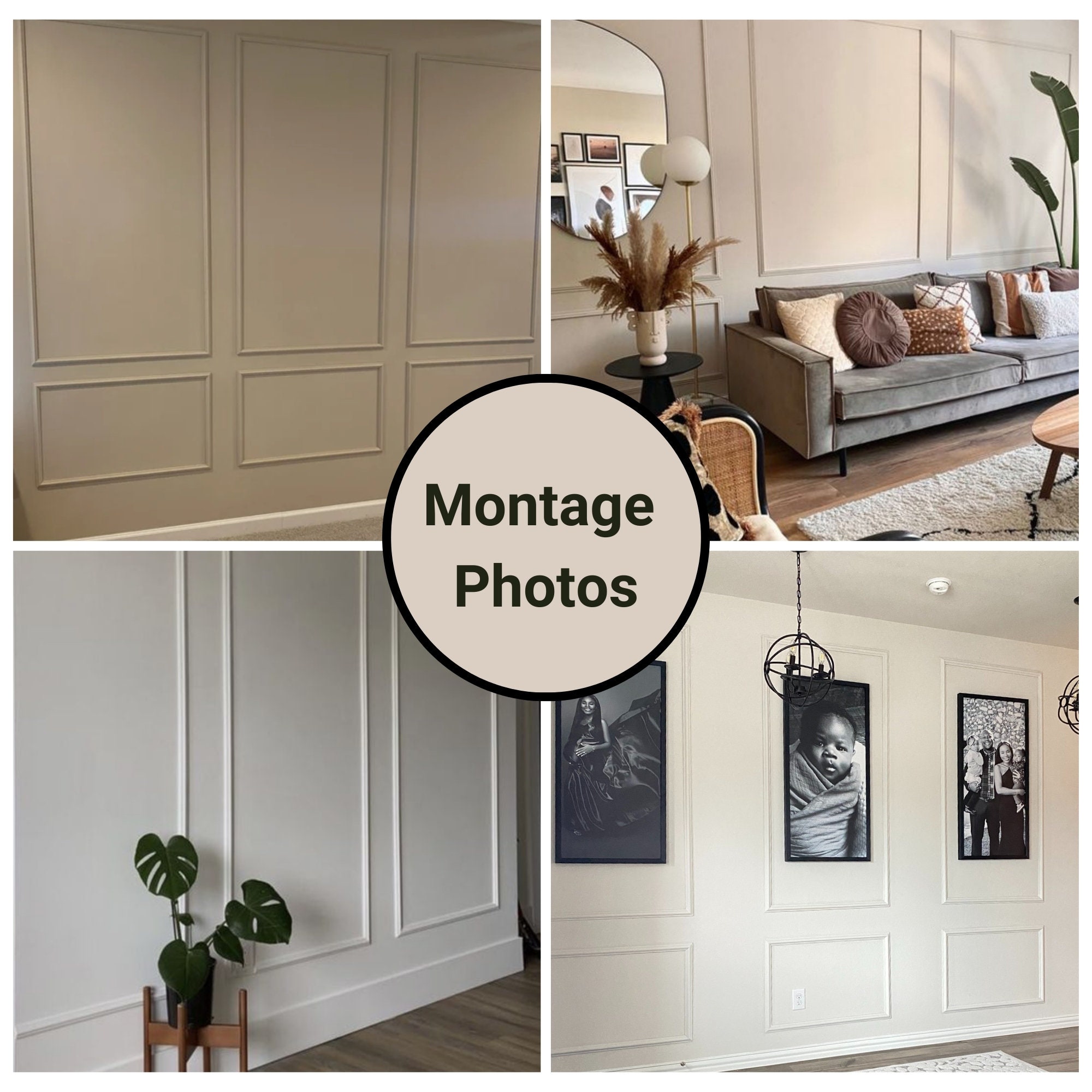 Wall Molding Panel Set, Primed and Paintable, Ideal for Home Interior ...