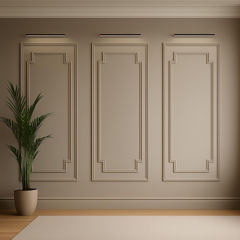 Pre-cut Wall Paneling Kit: Nested 3 Panel Wainscoting - Ready to ...
