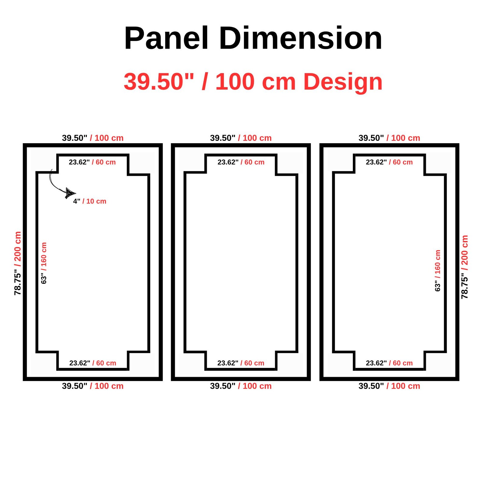Pre-cut Wall Paneling Kit: Nested 3 Panel Wainscoting - Ready to ...