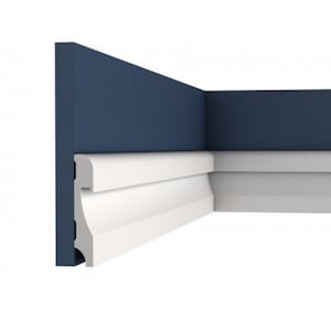 LED Light Insert Baseboard Molding: Waterproof Polymer Skirting Board ...