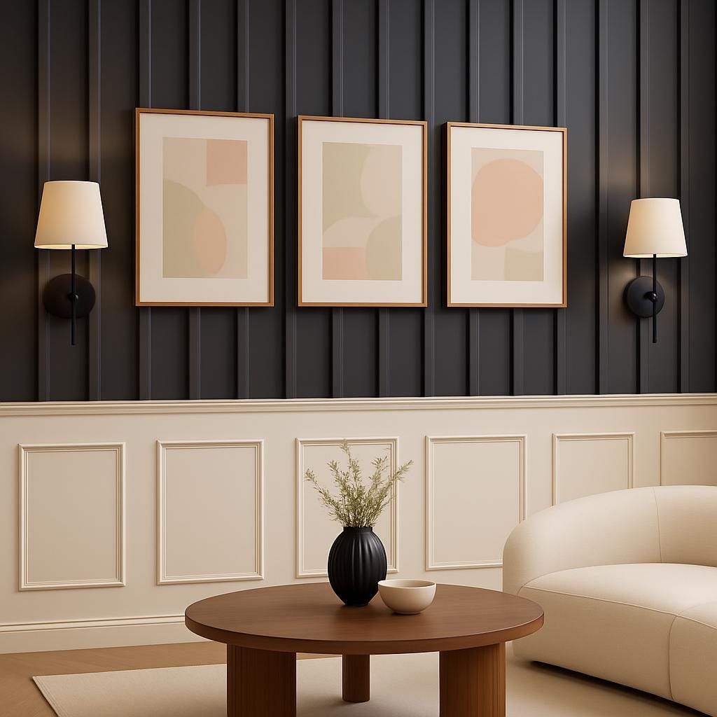 Ready Made Wall Molding Kit, Paintable Paneling Kit - Accent Wall ...