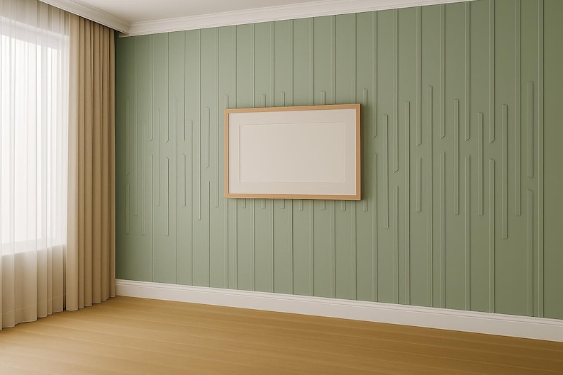 Pre-cut Wall Moulding Kit: Factory Primed Flat Design Accent Wall ...