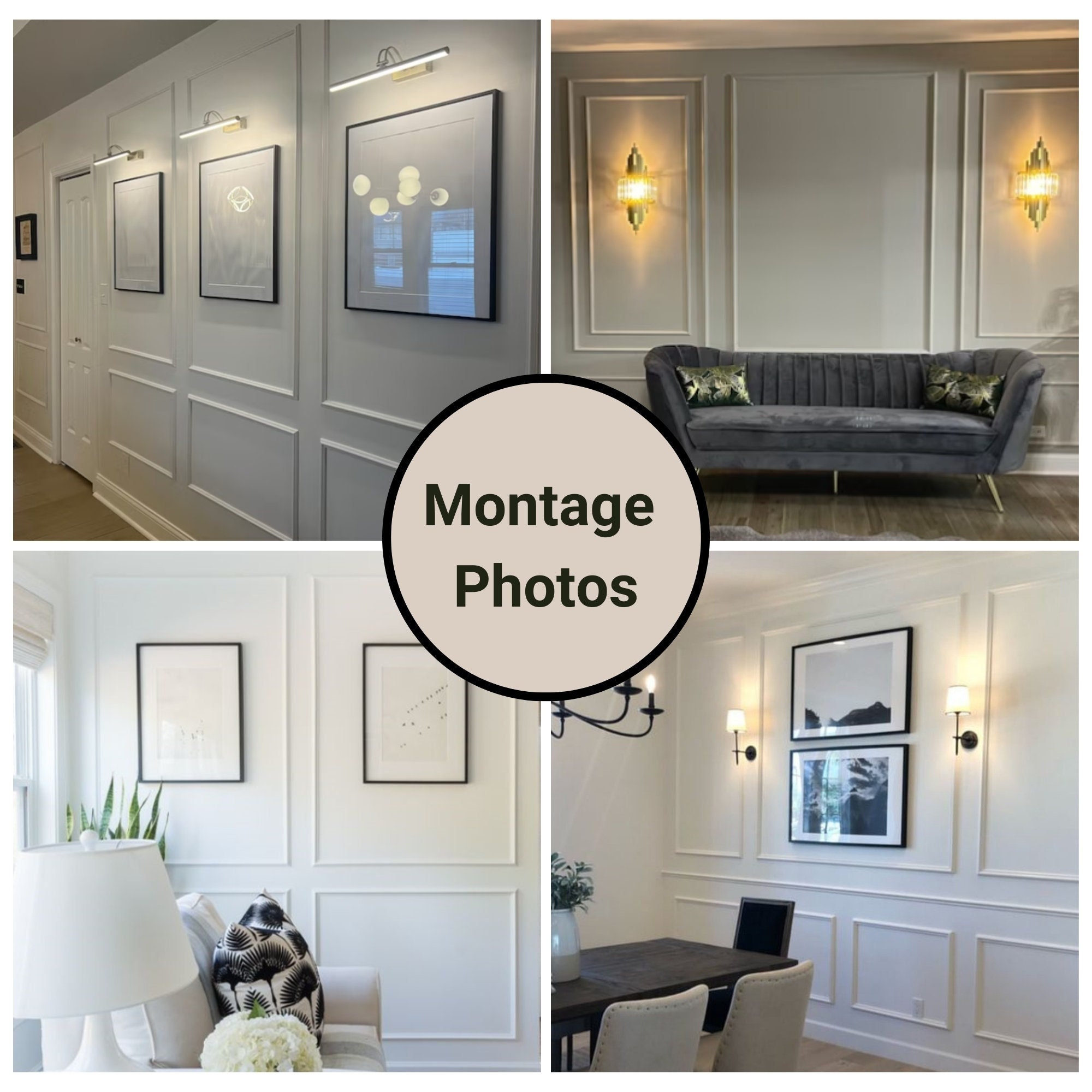 Wall Molding Panel Set, Primed and Paintable, Ideal for Home Interior ...