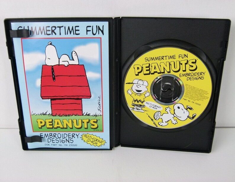 PEANUTS Embroidery Designs Summertime Fun Multi Format CD-ROM Machine ...