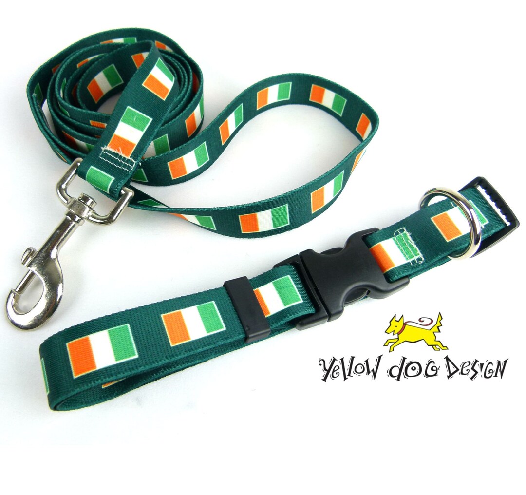 Lucky Dog Collar | Irish Flag Design | Collars and Leashes | Dogs - Etsy