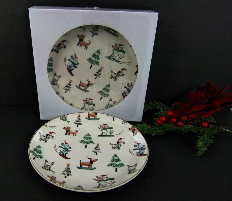 DOG PUPSKI Christmas 9 Plates Dogs Christmas Plate - Etsy