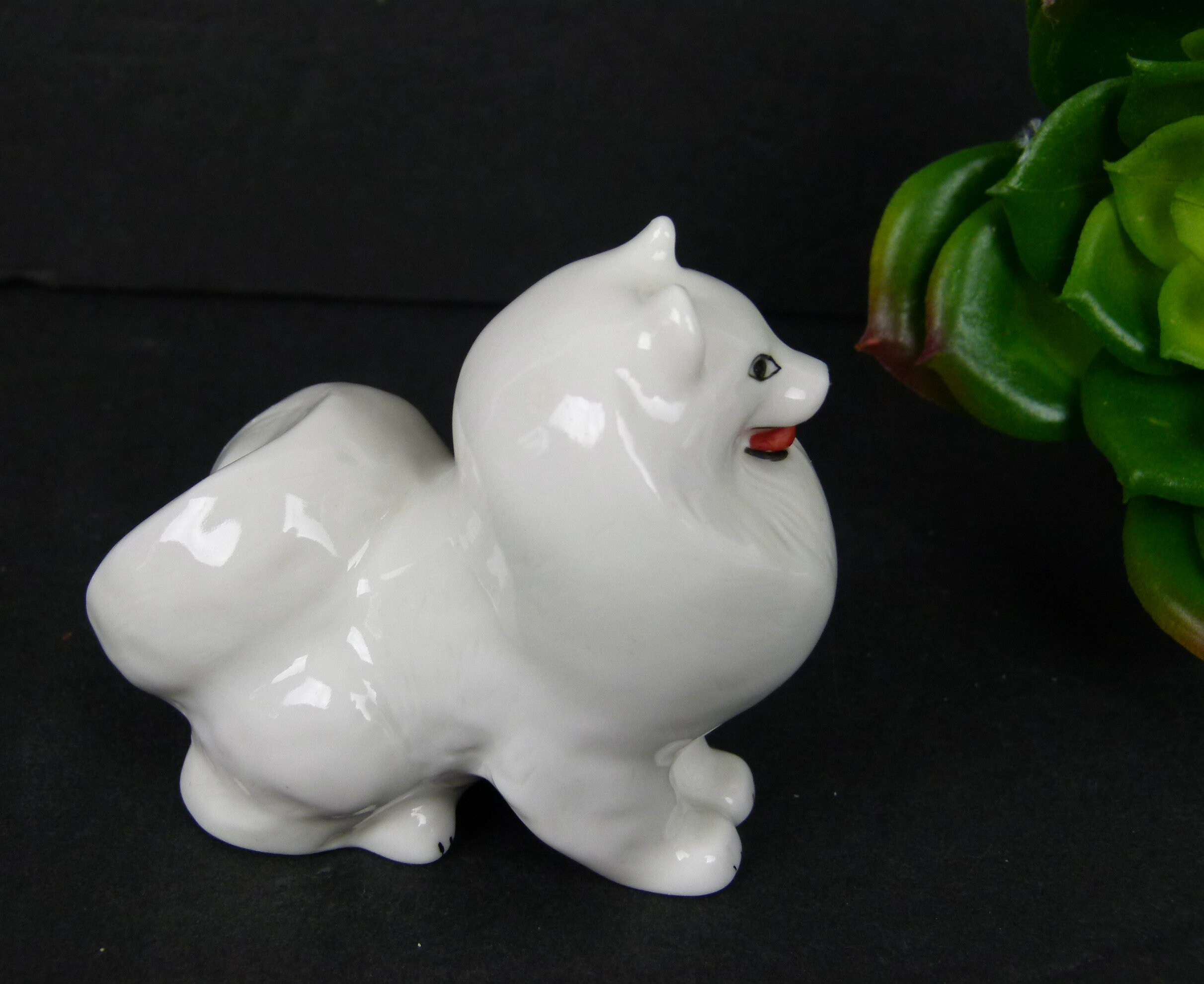 Vintage USSR DOG Russian LFZ Lomonosov White Porcelain | Samoyed Dog ...