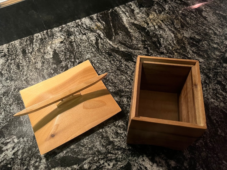 Decorative Handmade Wooden Pagoda Box With Lid - Storage Keepsake ...