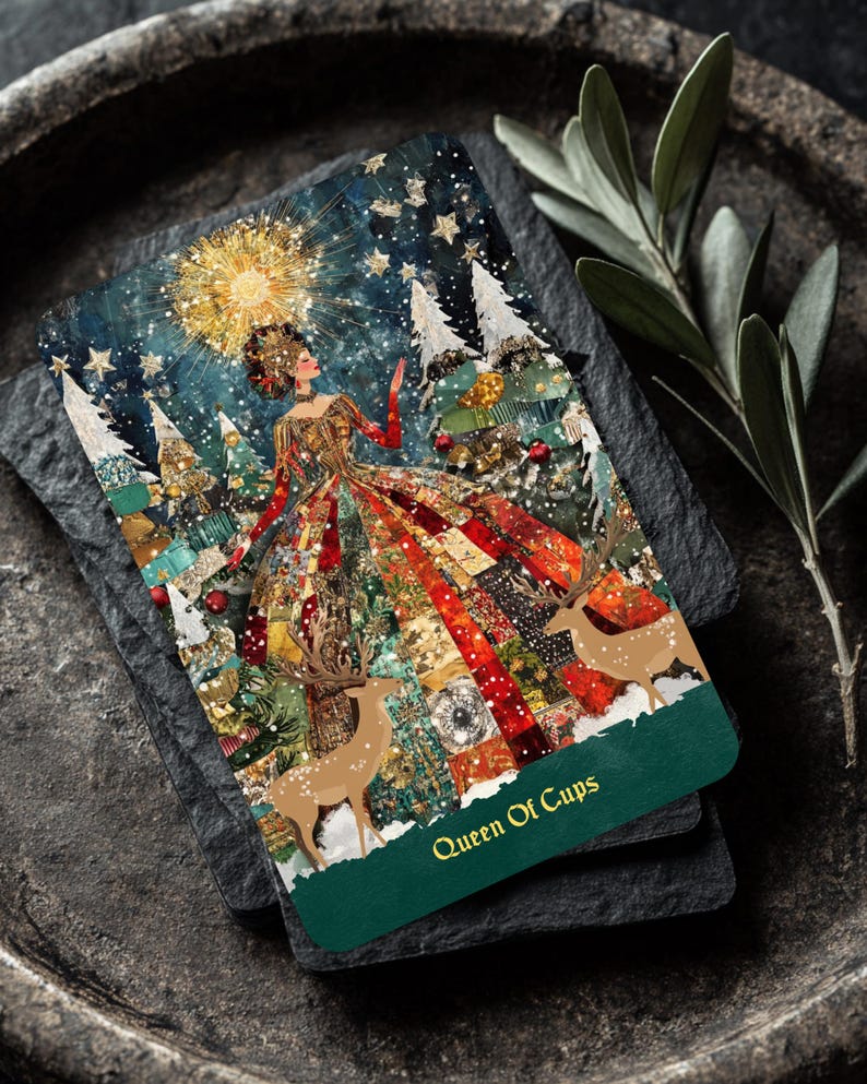 Christmas Charm Tarot Deck: Holiday-themed Tarot Cards With Guidebook ...
