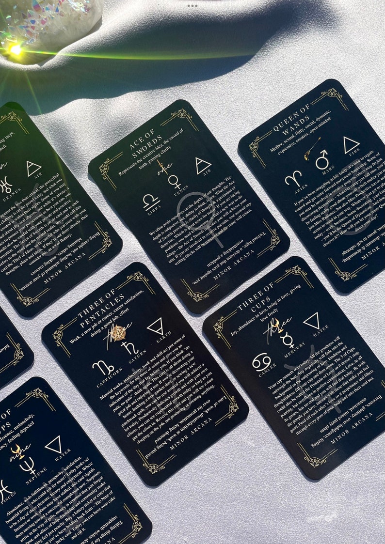 Printable Beginner Tarot Deck: 78 Cards With Meanings (PDF) - Etsy