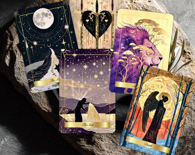 Tarot Deck, Tarot Card Deck, Tarot Deck With Guidebook, Indie Unique ...