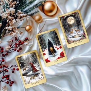 Christmas Eve Tarot Deck With Guidebook: Holiday-themed Tarot Cards ...