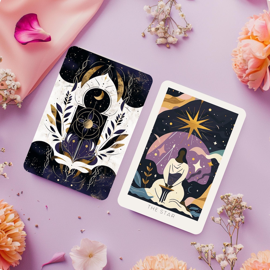 Orion Arcana Tarot Deck With Guidebook: 78 Custom Design Cards, Gold ...