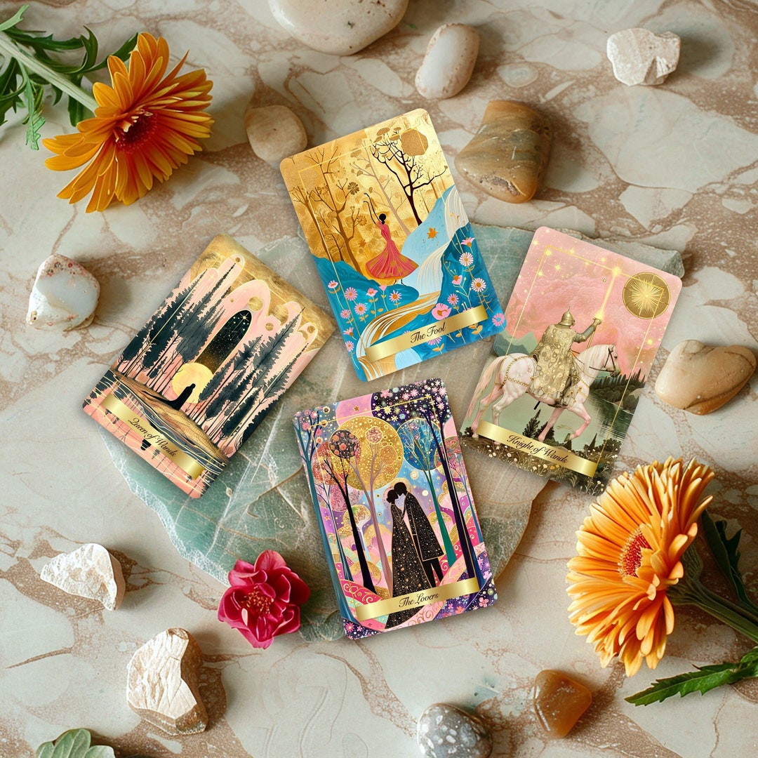 Ethereal Glow Tarot Deck With Guidebook: 78 Unique Cards, Devine ...