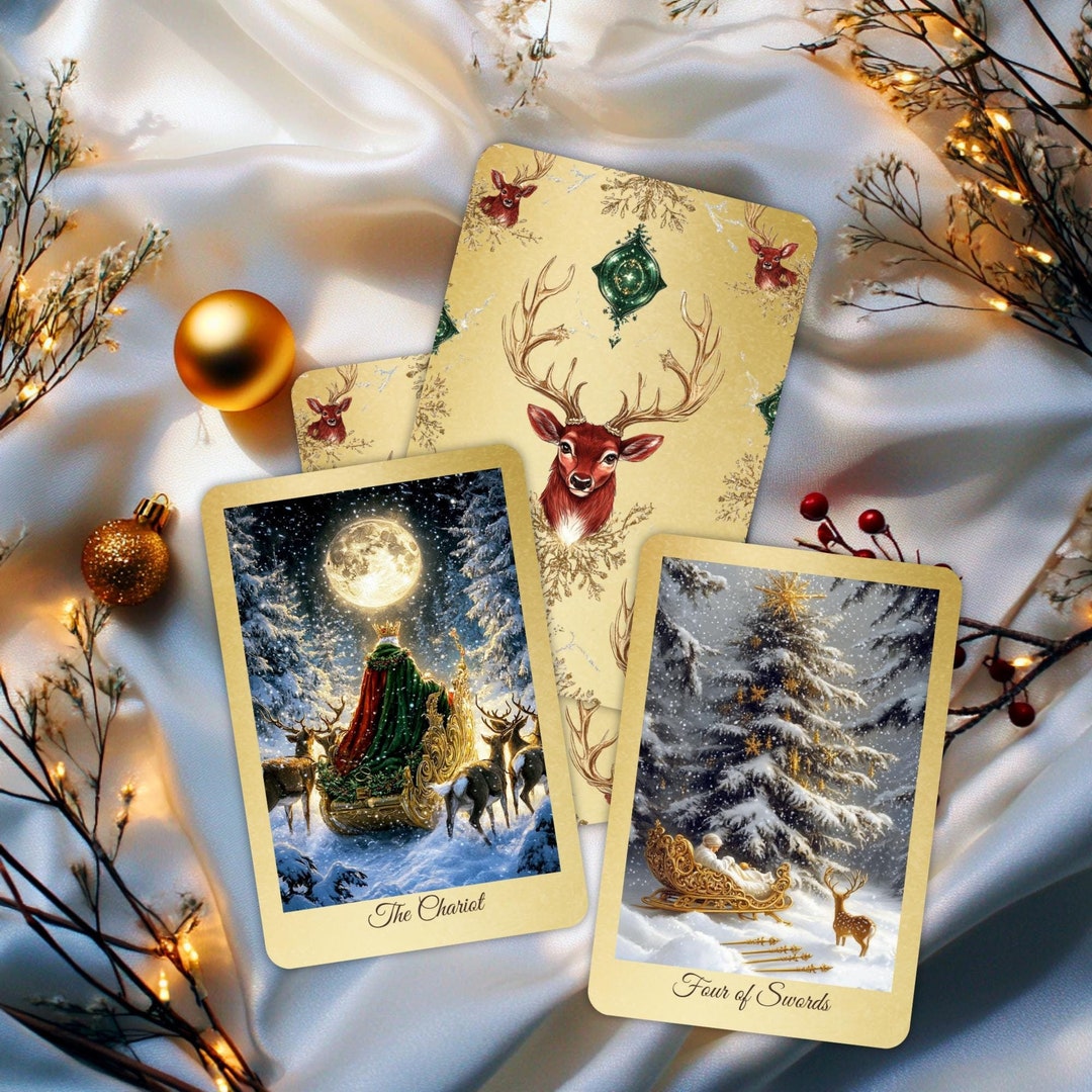 Christmas Eve Tarot Deck With Guidebook: Holiday-themed Tarot Cards ...