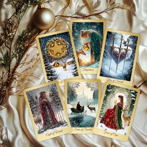 Christmas Eve Tarot Deck With Guidebook: Holiday-themed Tarot Cards ...