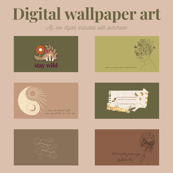 Boho Inspirational Desktop Wallpaper - Etsy