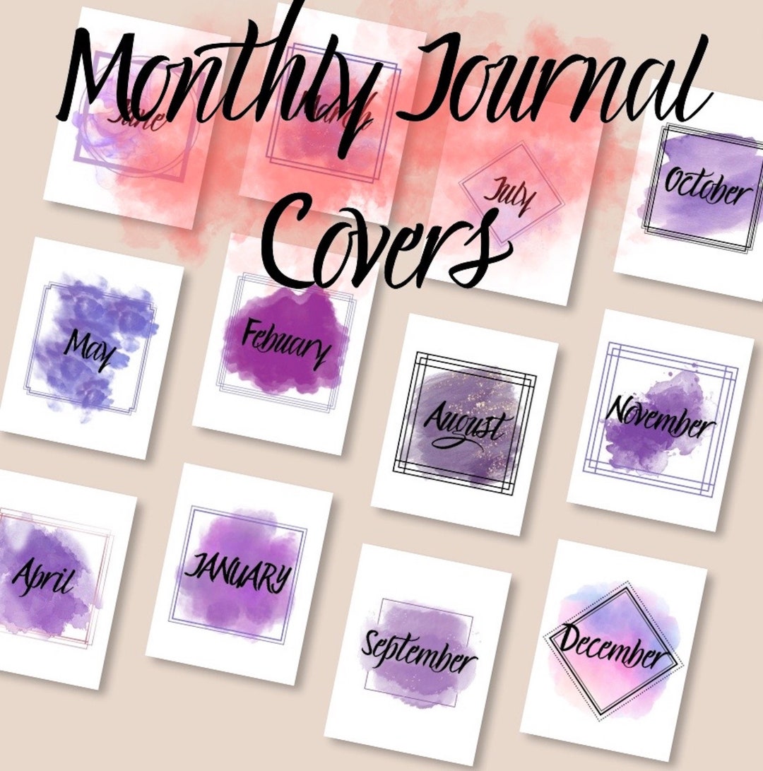 Buy Monthly Cover Photos Bullet Journal Printable PDF Online in India ...