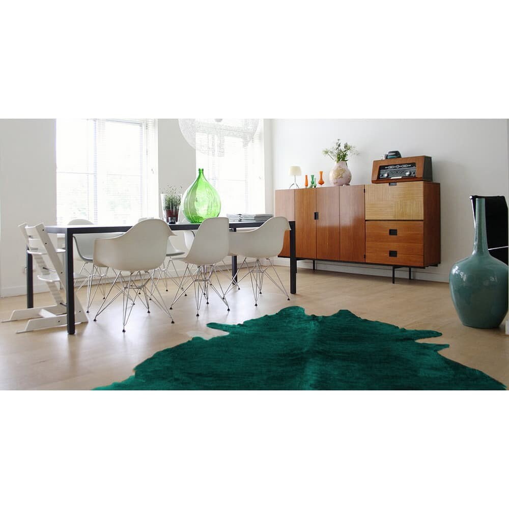 Emerald Green Cowhide Rug Hair-on Genuine Leather Soft Fuzzy Fur - Etsy