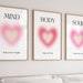 Soft Pink Positive Poster Set of 2, Printable Wall Art Aura, Trendy ...