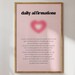 Soft Pink Positive Poster Set of 2, Printable Wall Art Aura, Trendy ...
