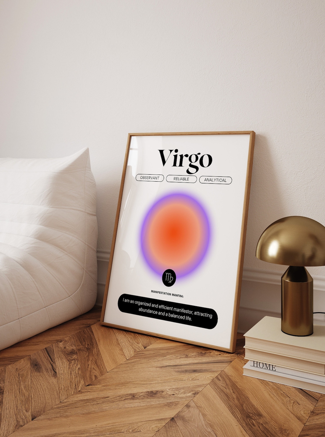 Virgo Poster, Virgo Home Decor, Aura Poster, Gradient Art Print, Zodiac ...