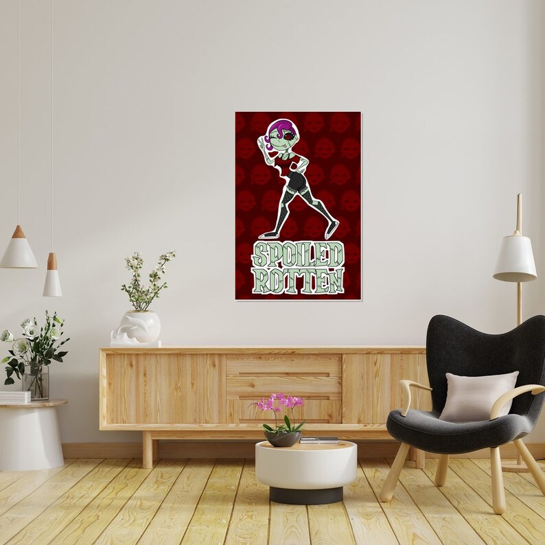 Spoiled Rotten Zombie Girl Poster - Etsy