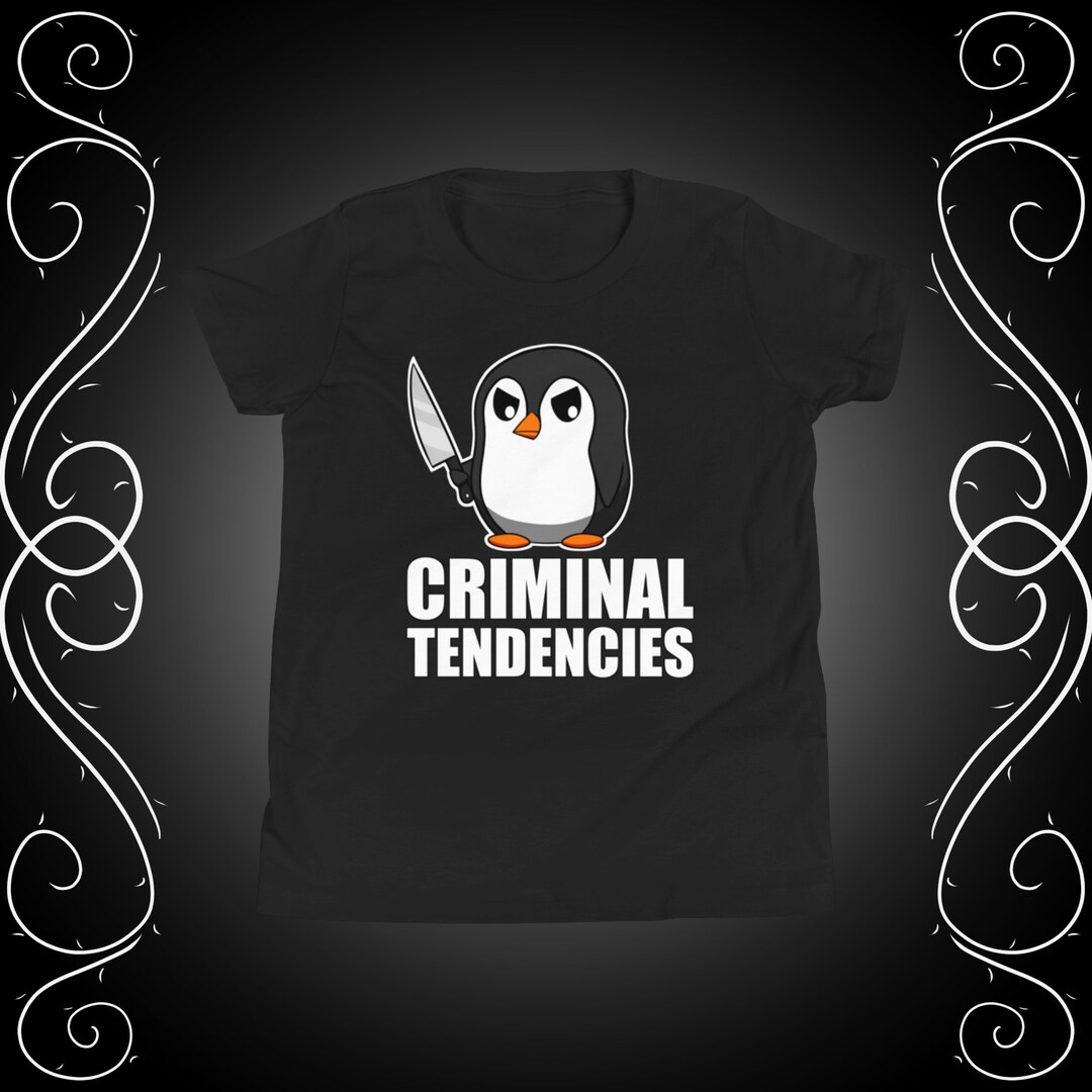 Criminal Tendencies Penguin Kids Shirt - Etsy