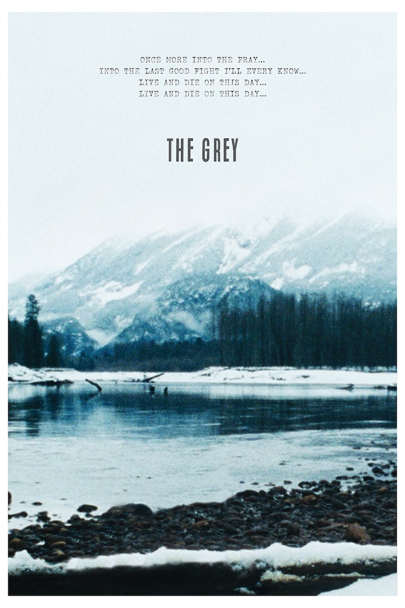 The Grey Movie Poster Wall Art Minimalist Art Decor Cinema Lover ...