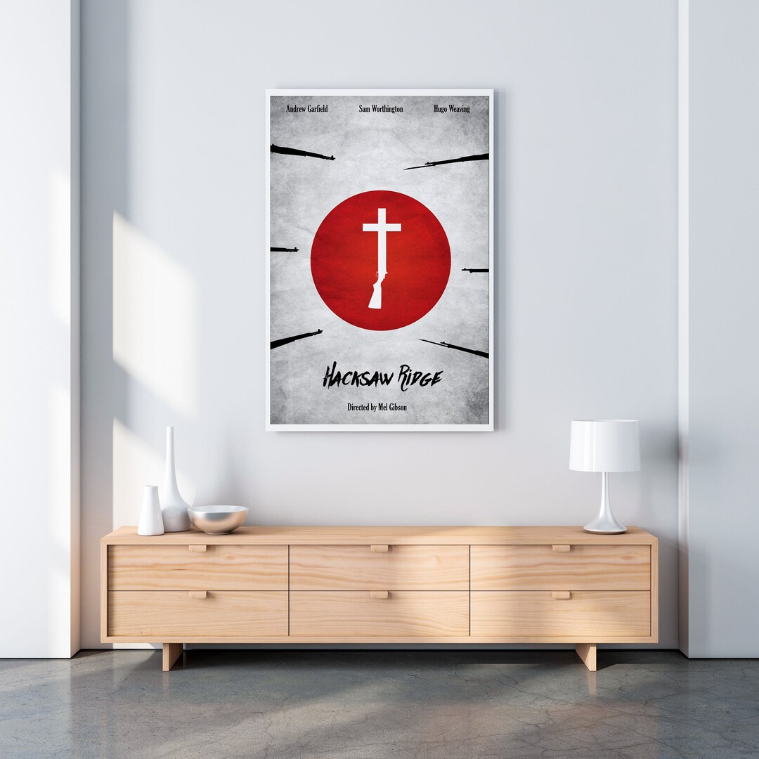 Hacksaw Ridge Movie Poster Wall Art Minimalist Art Decor Cinema Lover ...