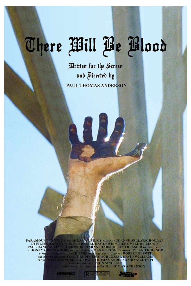There Will Be Blood Movie Poster - Paul Thomas Anderson - Minimalist ...
