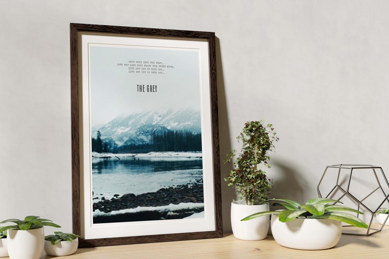 The Grey Movie Poster Wall Art Minimalist Art Decor Cinema Lover ...