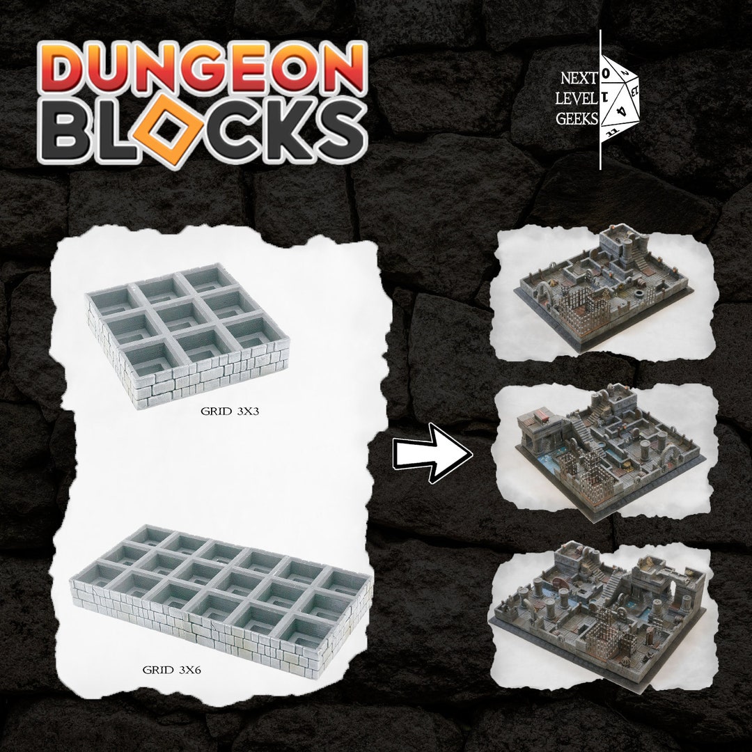 Dungeon Blocks - the Ultimate Dungeon Grid - Battlefield - Battlemap - Etsy