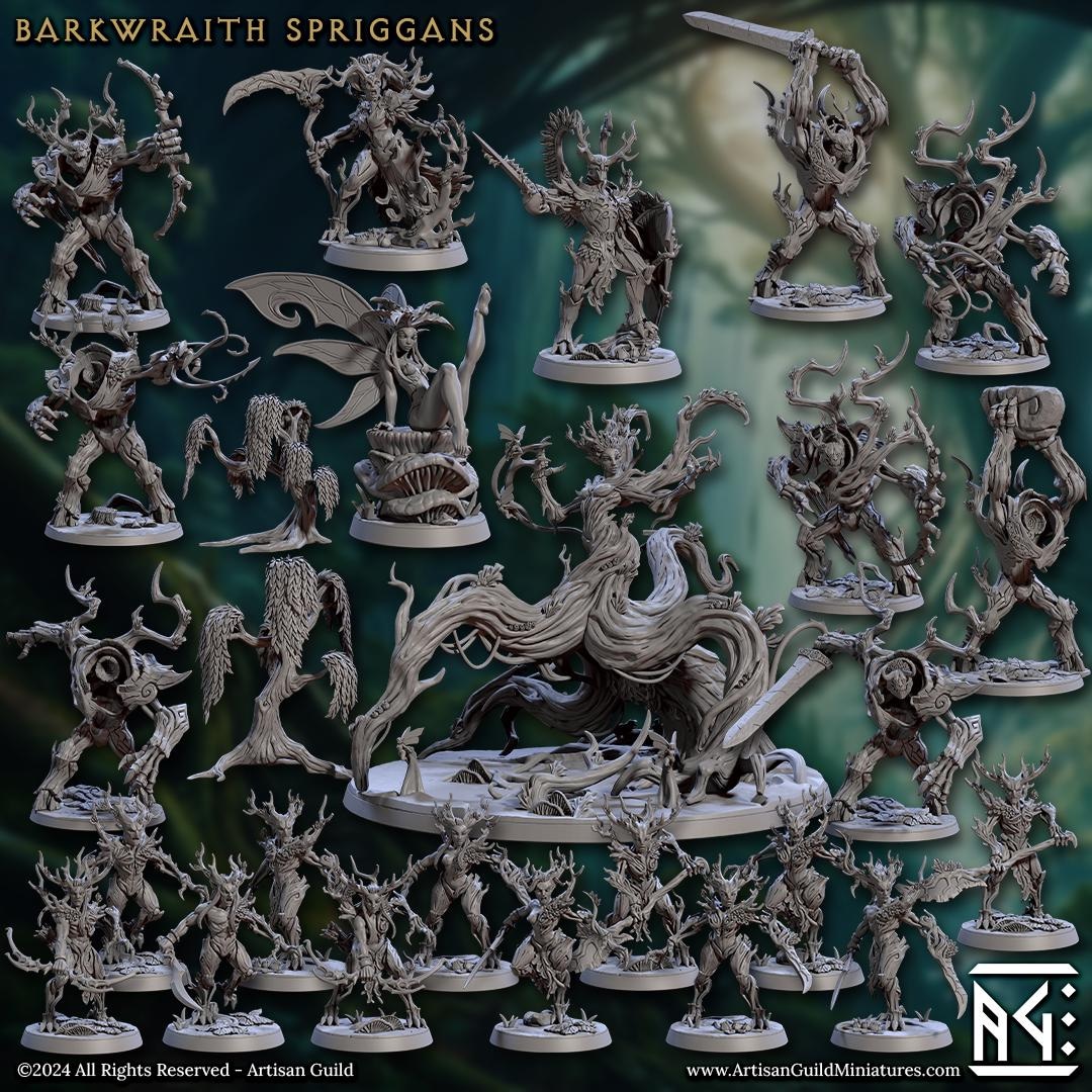 Barkwraith Spriggans Set (artisan Guild) Tabletop, RPG, Pathfinder, Dnd ...