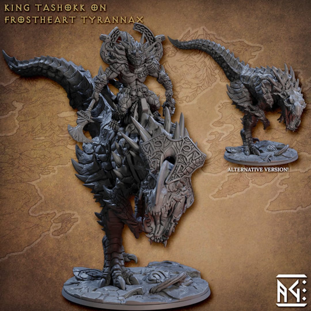 Lizardmen King - Tashokk the Great on Tyrannax (artisan Guild) Tabletop ...
