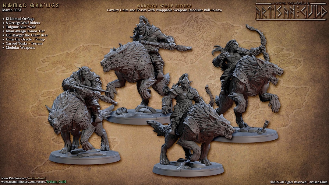 Nomad Rider Group / Wolf Group (artisan Guild) Tabletop, RPG ...