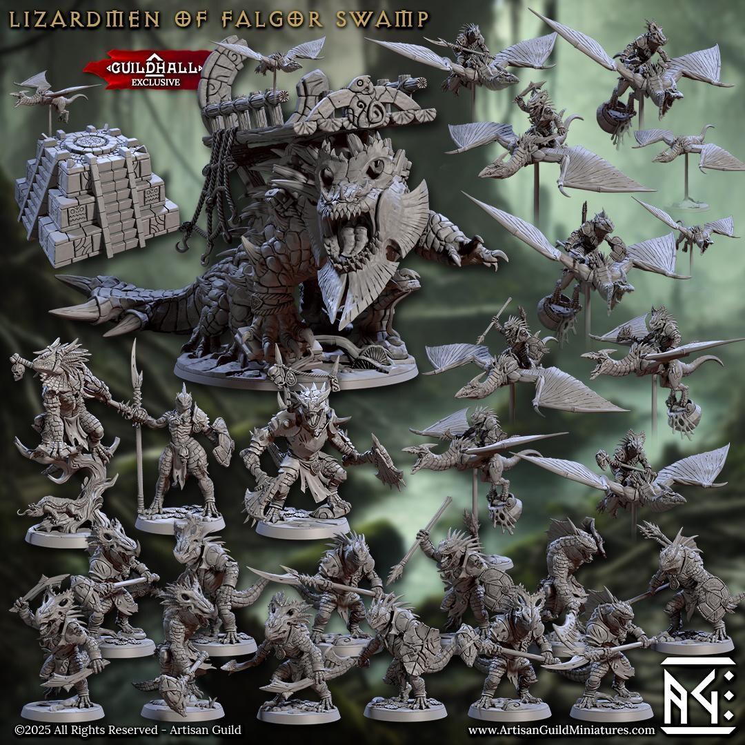 Lizardmen of Falgor's Swamp Set (artisan Guild) Tabletop, RPG ...
