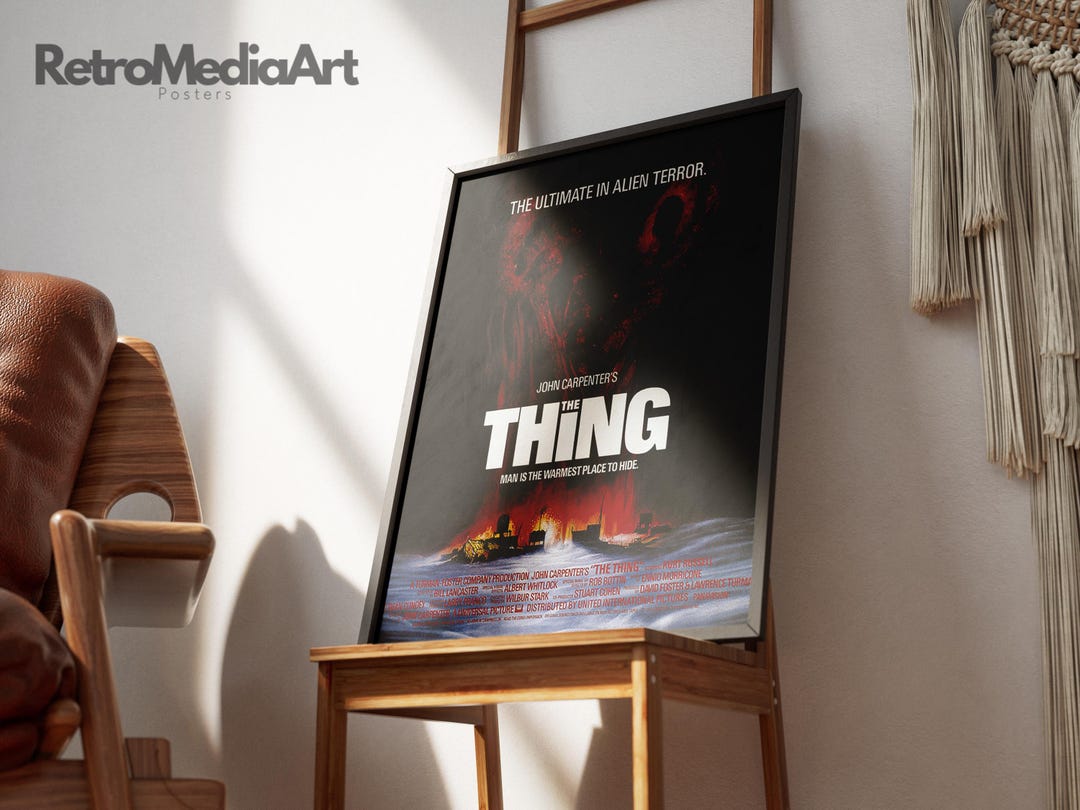 The Thing 1982 Horror Movie Poster – Retro Sci-fi Wall Art, 80s Horror ...