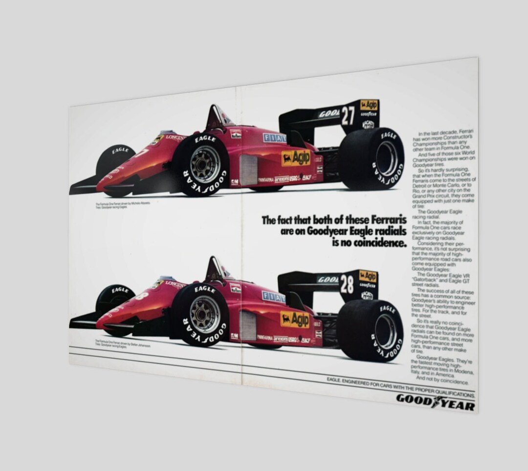 Retro 1989 Ferrari Formula One Poster Retro Magazine Ad Car - Etsy
