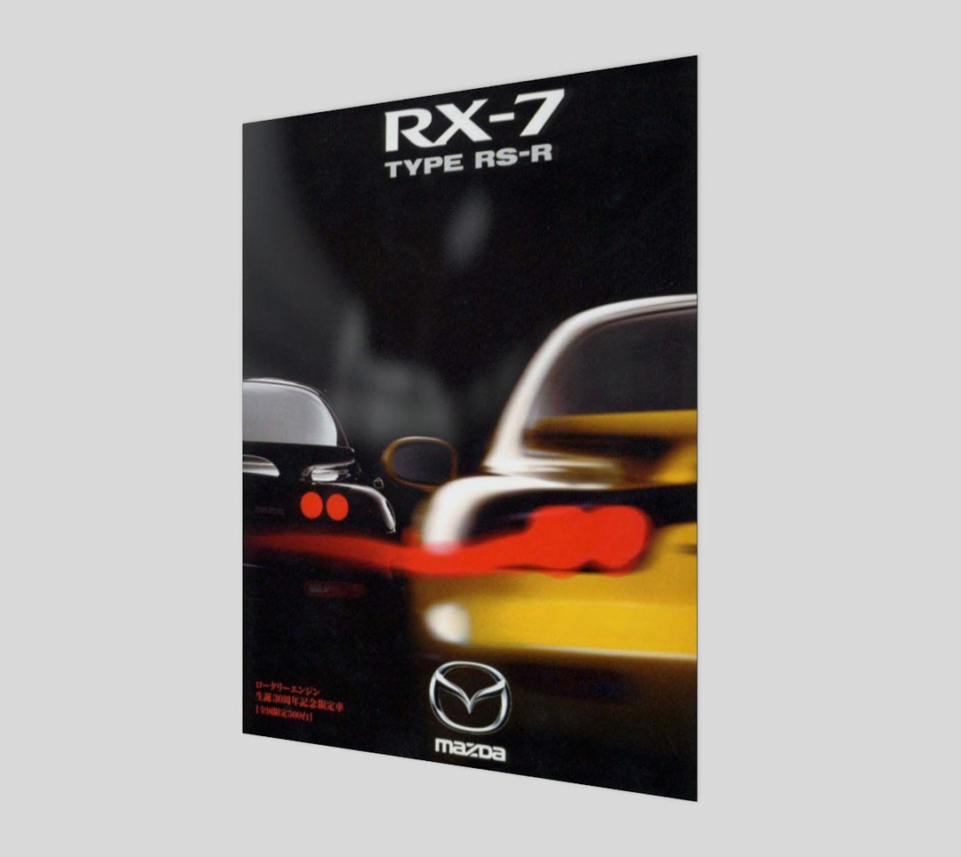 Vintage 1997 Mazda RX-7 Poster | Retro Wall Art Car Poster Wall Decor ...