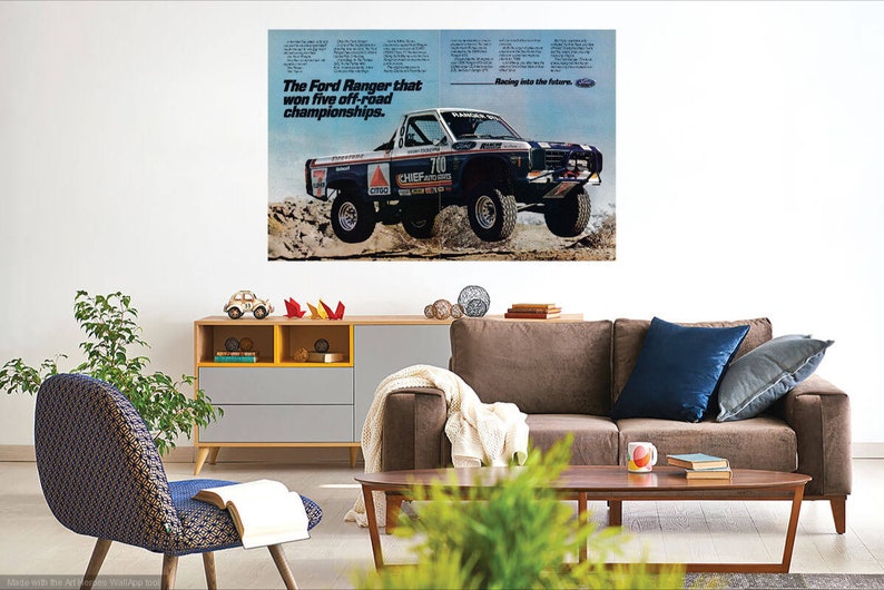 Retro 1986 Ford Ranger Poster Retro Magazine Ad Car Poster Vintage ...