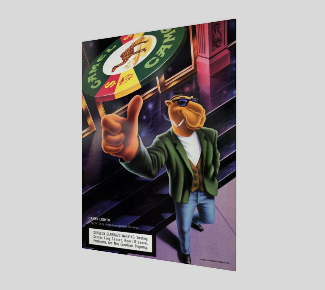 Vintage 1990 Joe Camel Poster Magazine Ad Poster Wall - Etsy