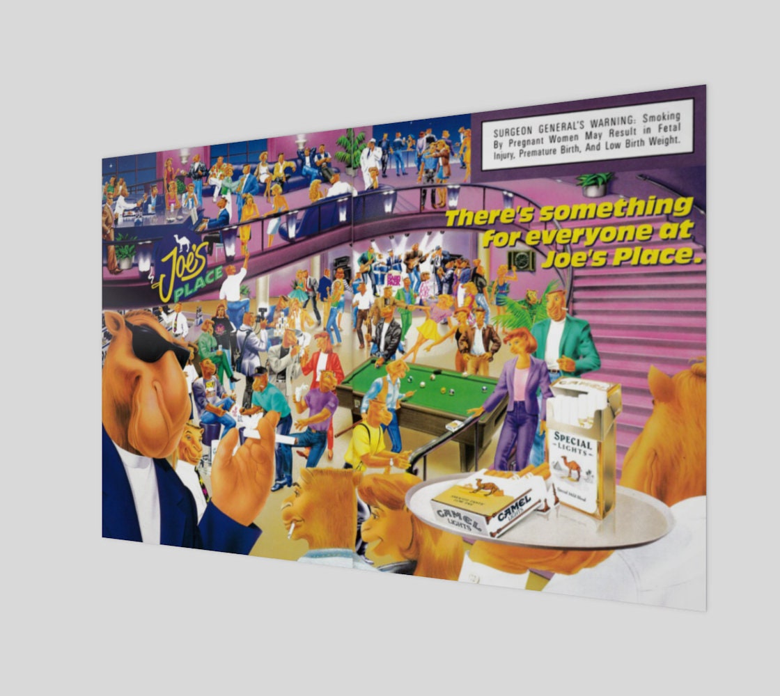 Vintage 1985 Joe Camel Poster Magazine Ad Poster Wall Cigarette Ad ...