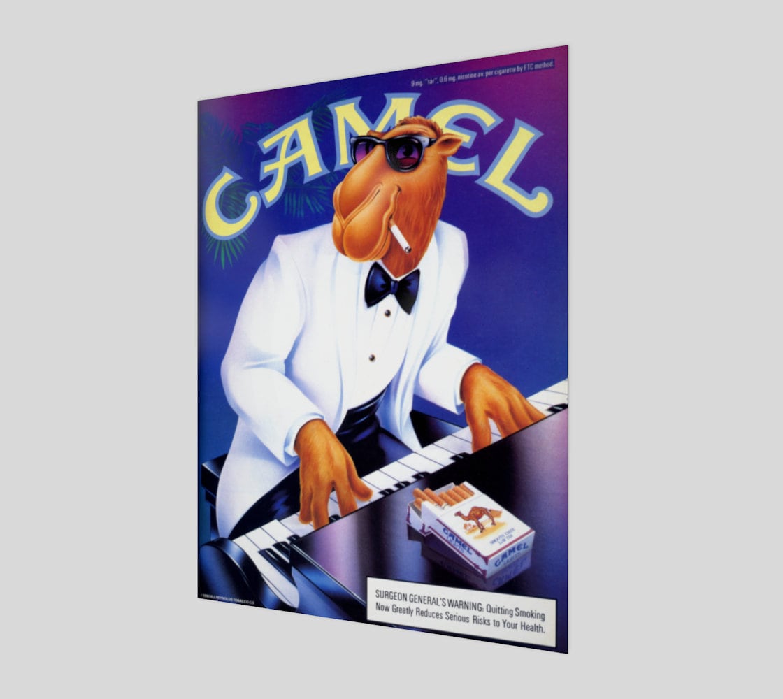 Vintage 1990 Joe Camel Poster | Magazine Ad Poster Wall Cigarette Ad ...
