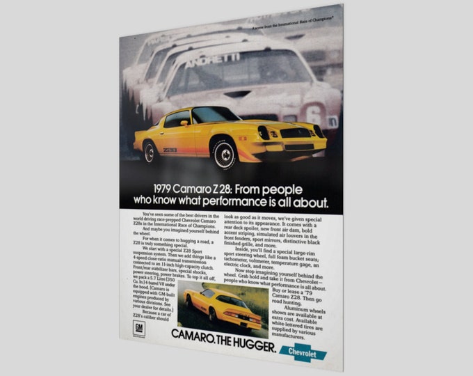 1979 Chevrolet Camaro Z28 Poster Retro Magazine Ad Car Poster Vintage ...